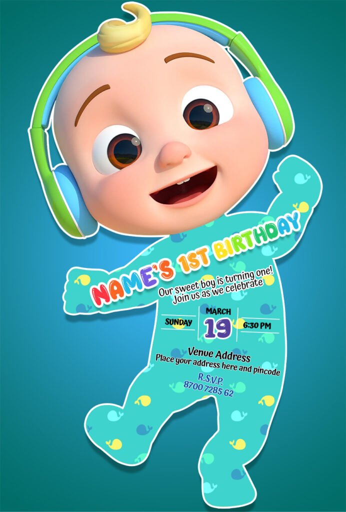 Cocomelon Invitation Card For Birthday 3video