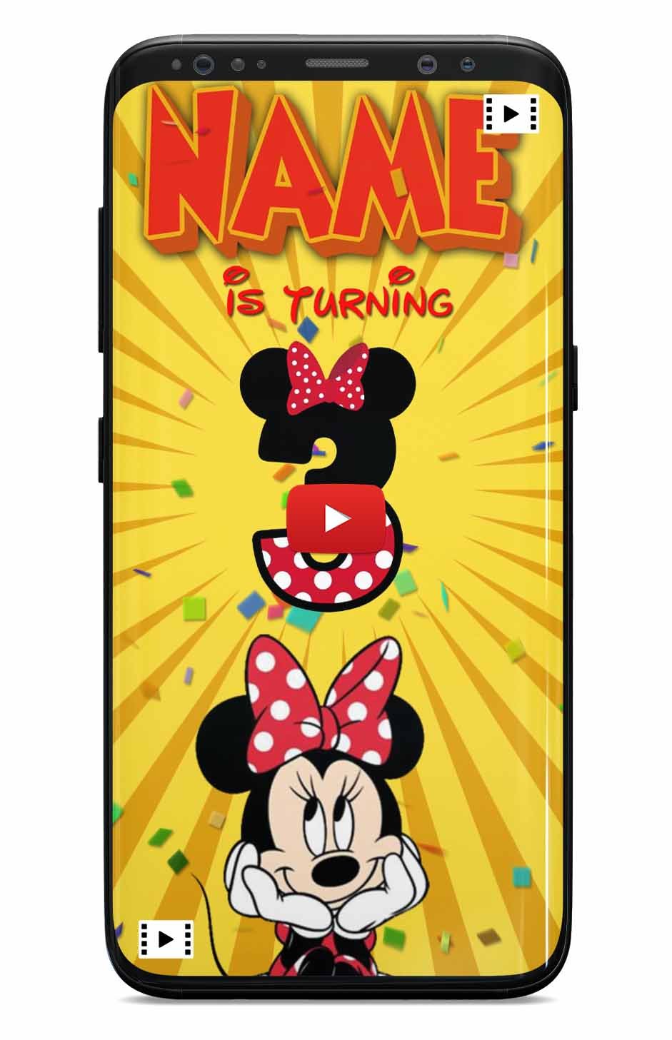 Minnie Mouse Birthday Invitation Video | 3video