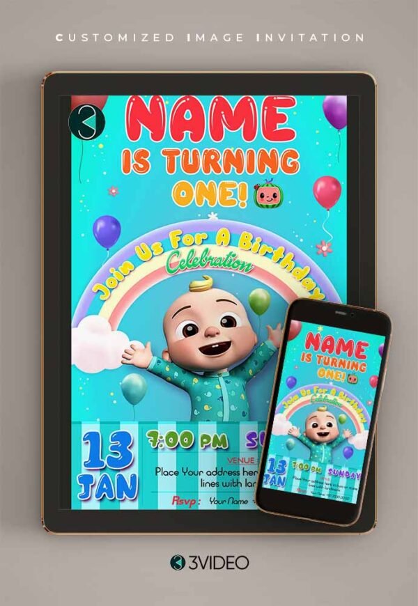 Cocomelon Celebration Invitation Card | E-Card