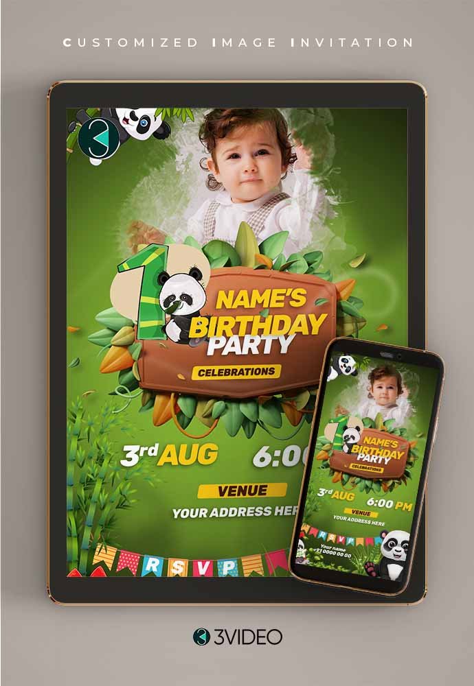 Buy Cute Panda Invitation Cards | Funny Designs | E-Card