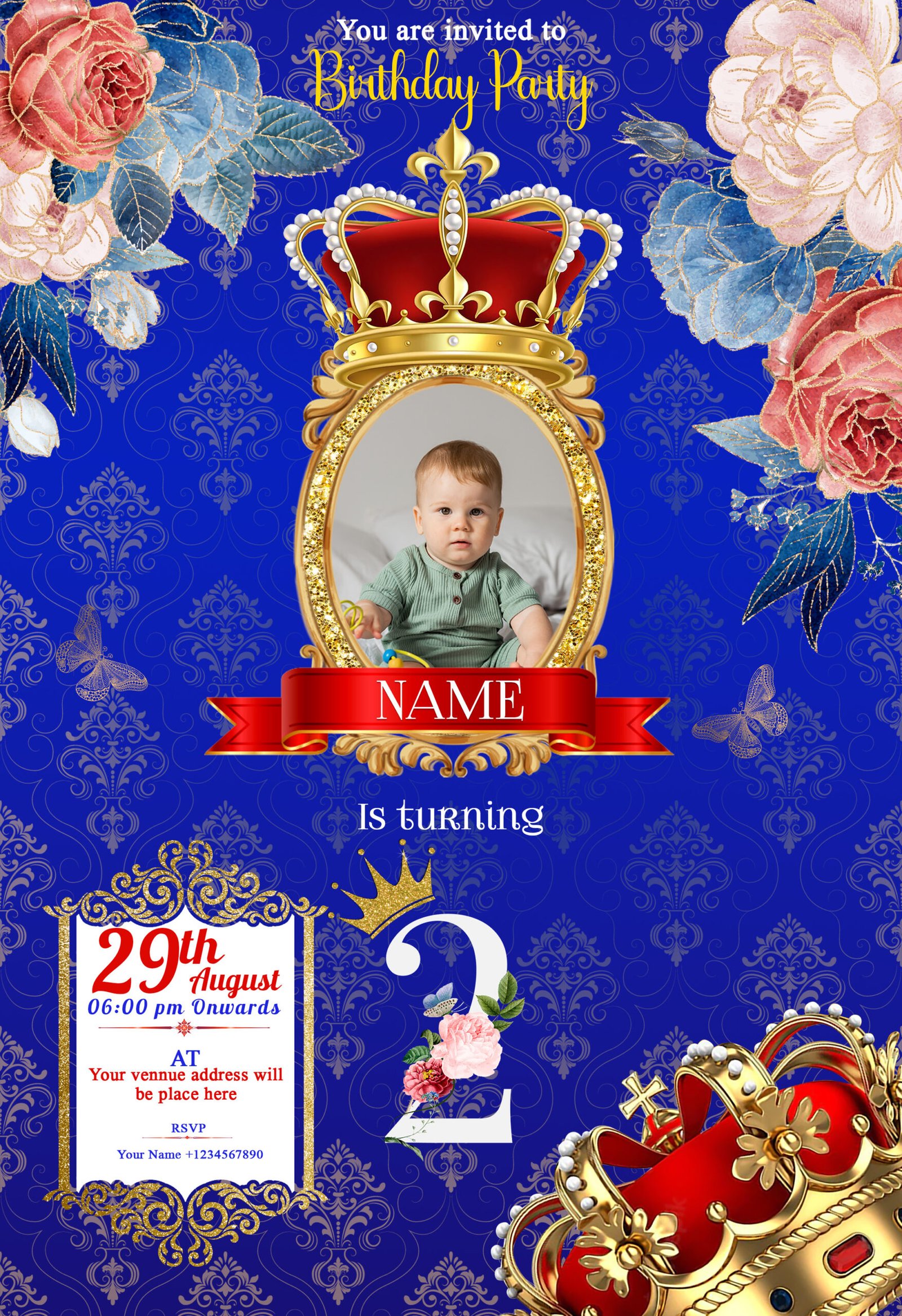 Prince Birthday Invitation Card | 3video